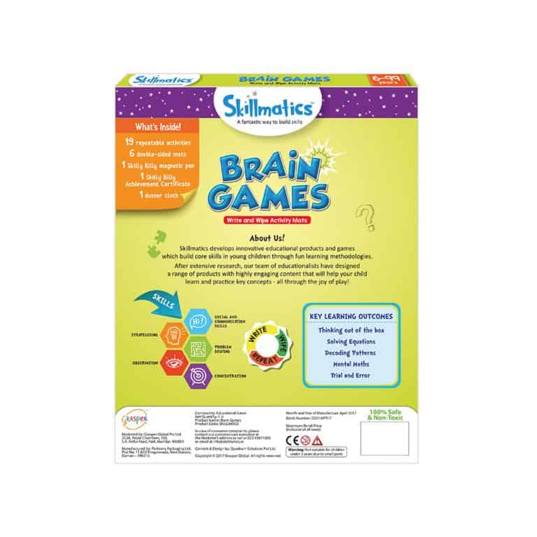 Skillmatics Educational Game : Brain Games | Reusable Activity Mats ...